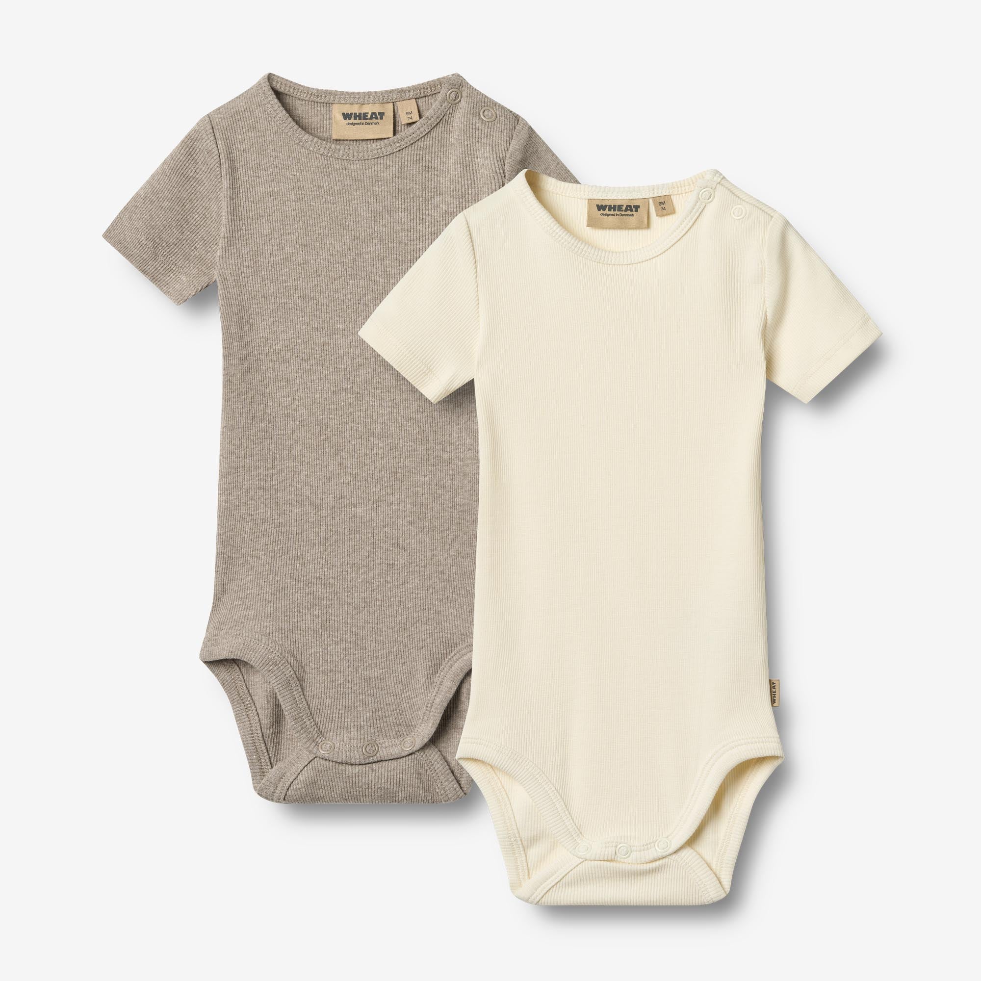 2 Rib Body S/S Timo - gravel melange – Wheat.eu