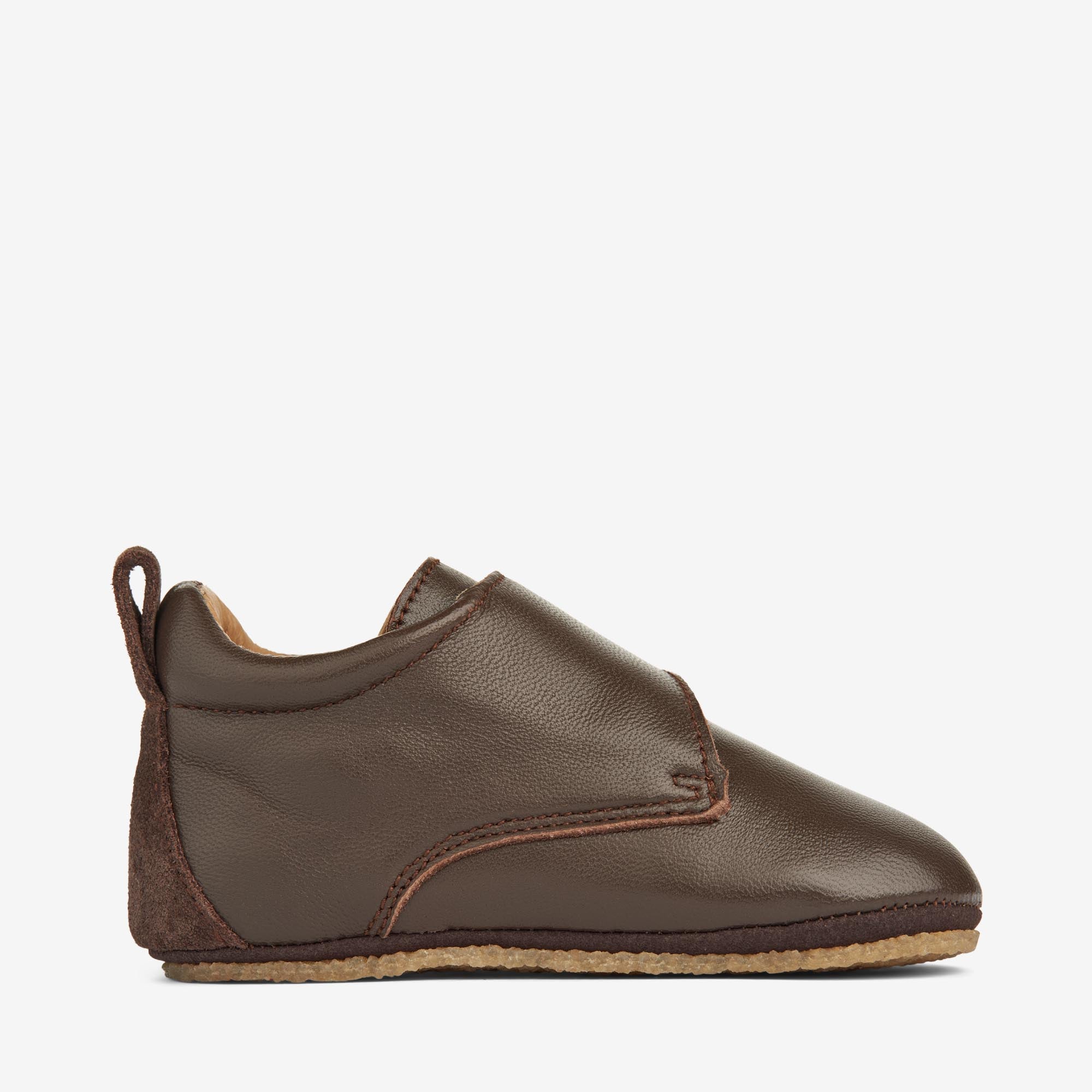 Dakota Leather Indoor Shoe | Baby - dark brown – Wheat.eu