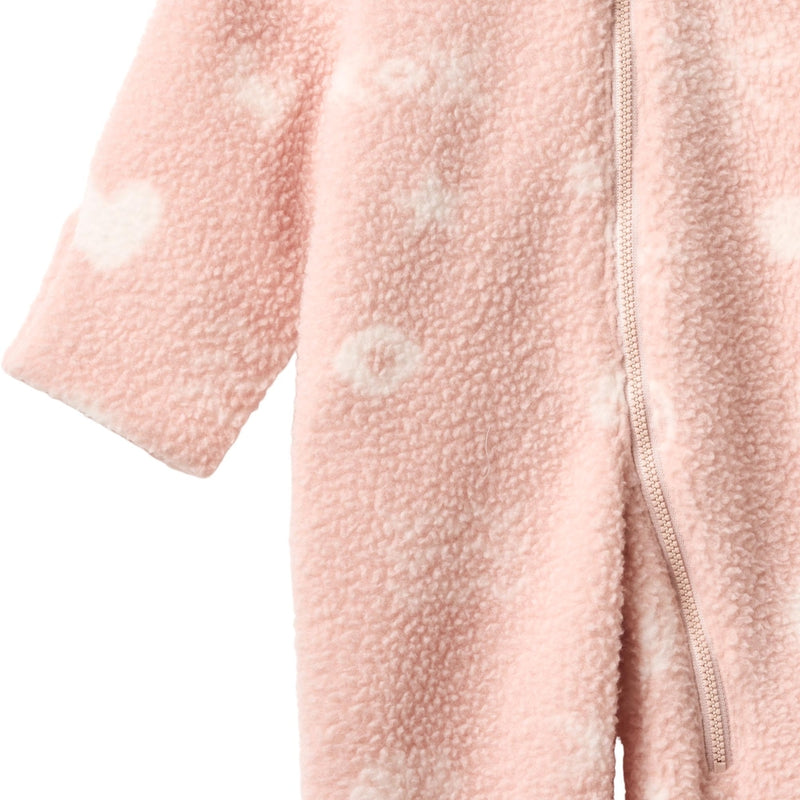 Fleece suit Allo - cameo rose jacquard – Wheat.eu