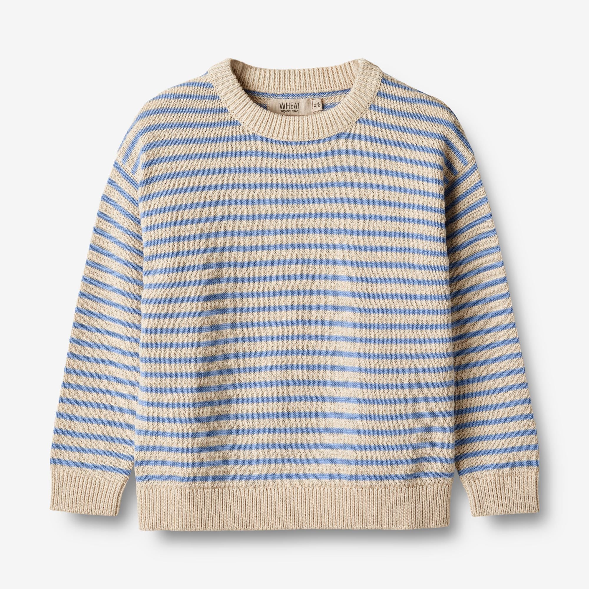 Knit Pullover Chris - azure stripe – Wheat.eu