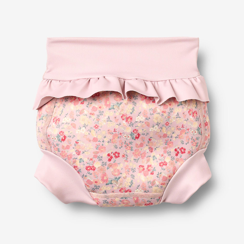 Neoprene Swim Pants Rita - powder flowers and seashells – Wheat.eu