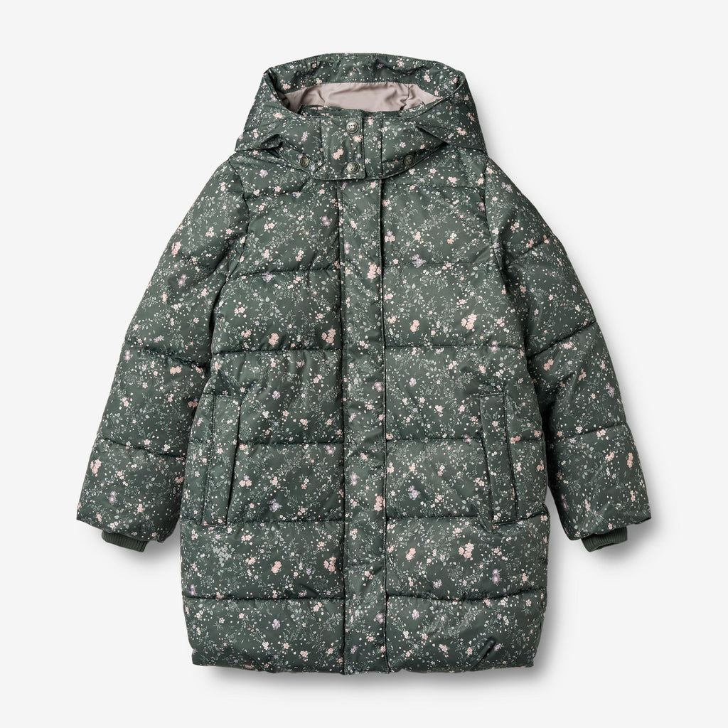 Puffer Coat Yrsa - forest lake checked flowers – Wheat.eu