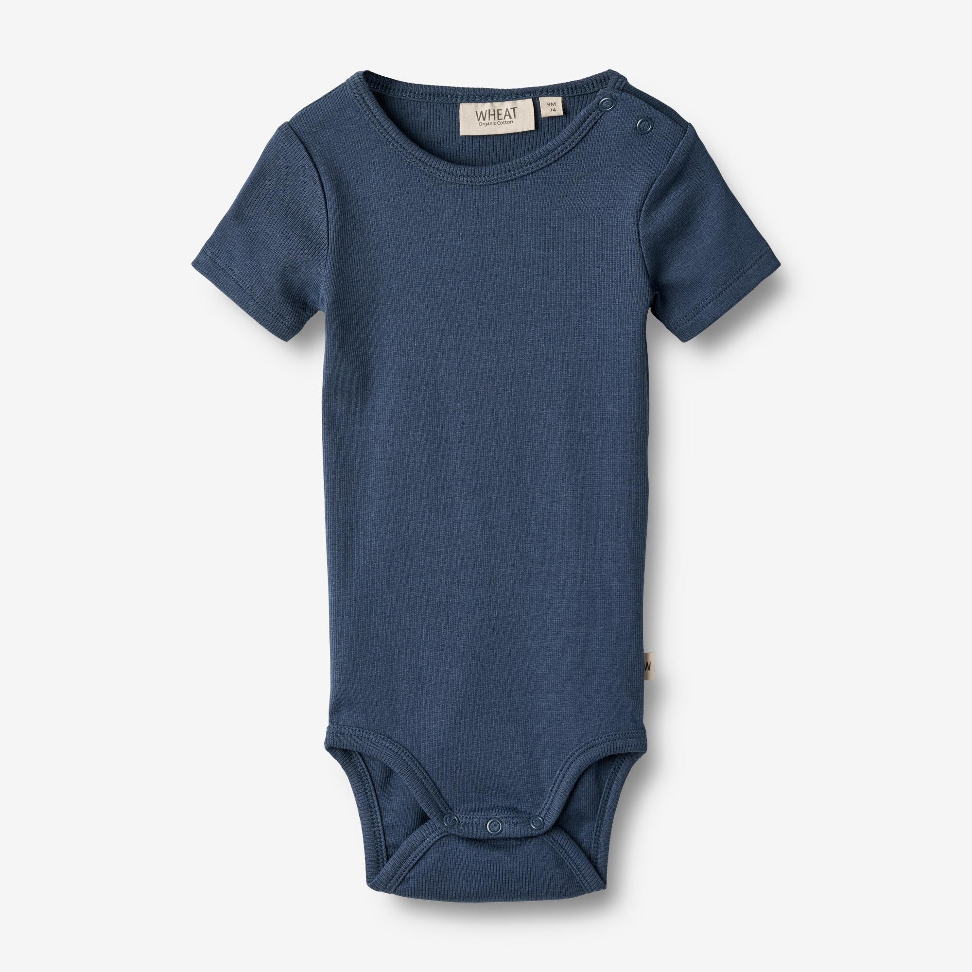 Rib Body S/S Timo | Baby - blue waves – Wheat.eu