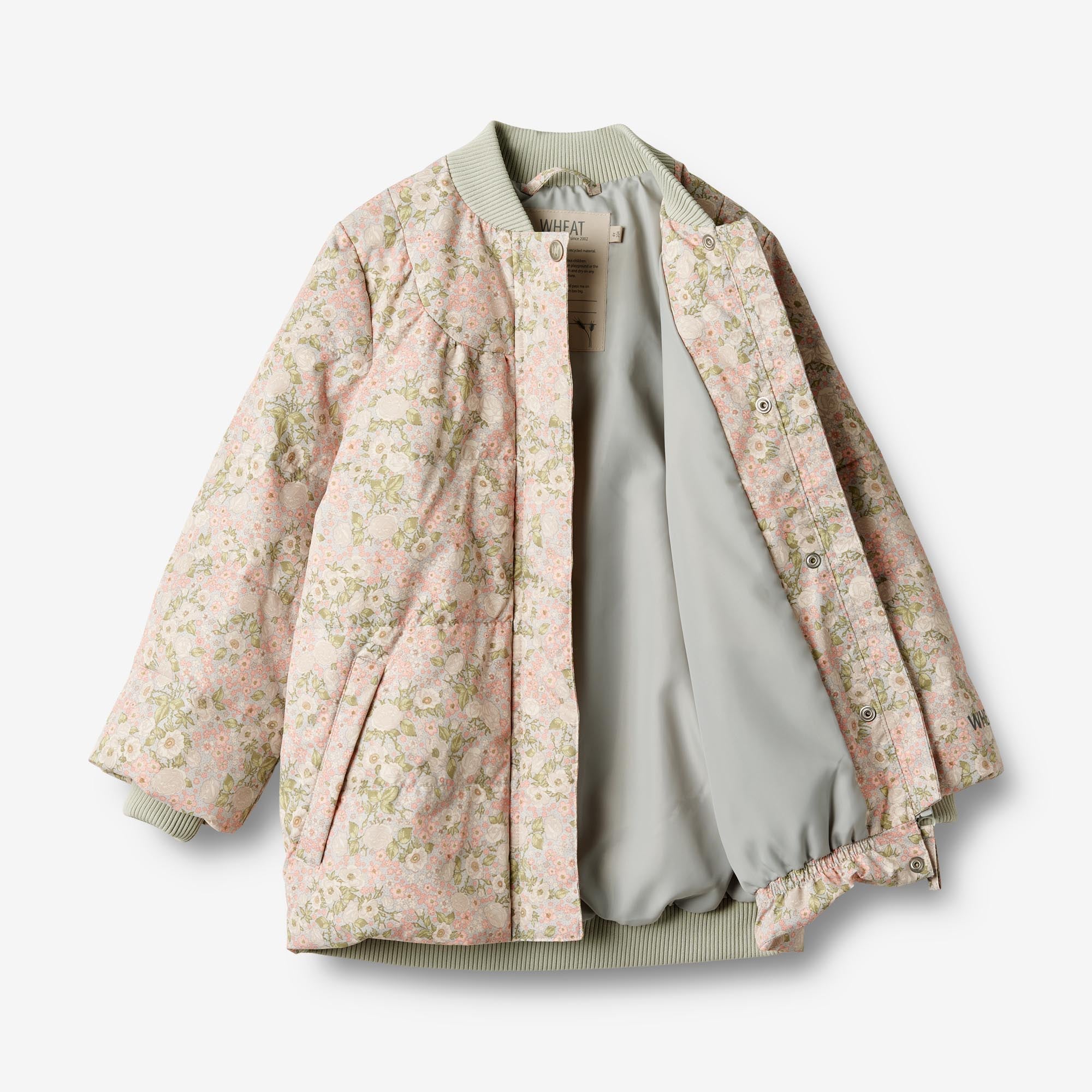 Summer Puffer Jacket Lola - sea salt roses – Wheat.eu